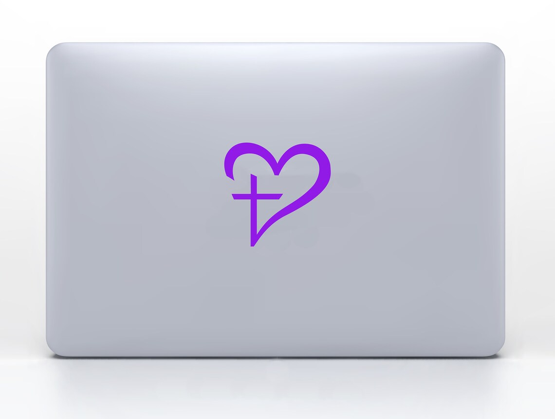 Cross Heart Vinyl Decal Jesus Heart Decal Jesus Cross - Etsy