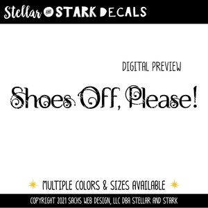 Shoes Off, Please! Vinyl Decal -shoes Off, Please! Vinyl Sticker ...