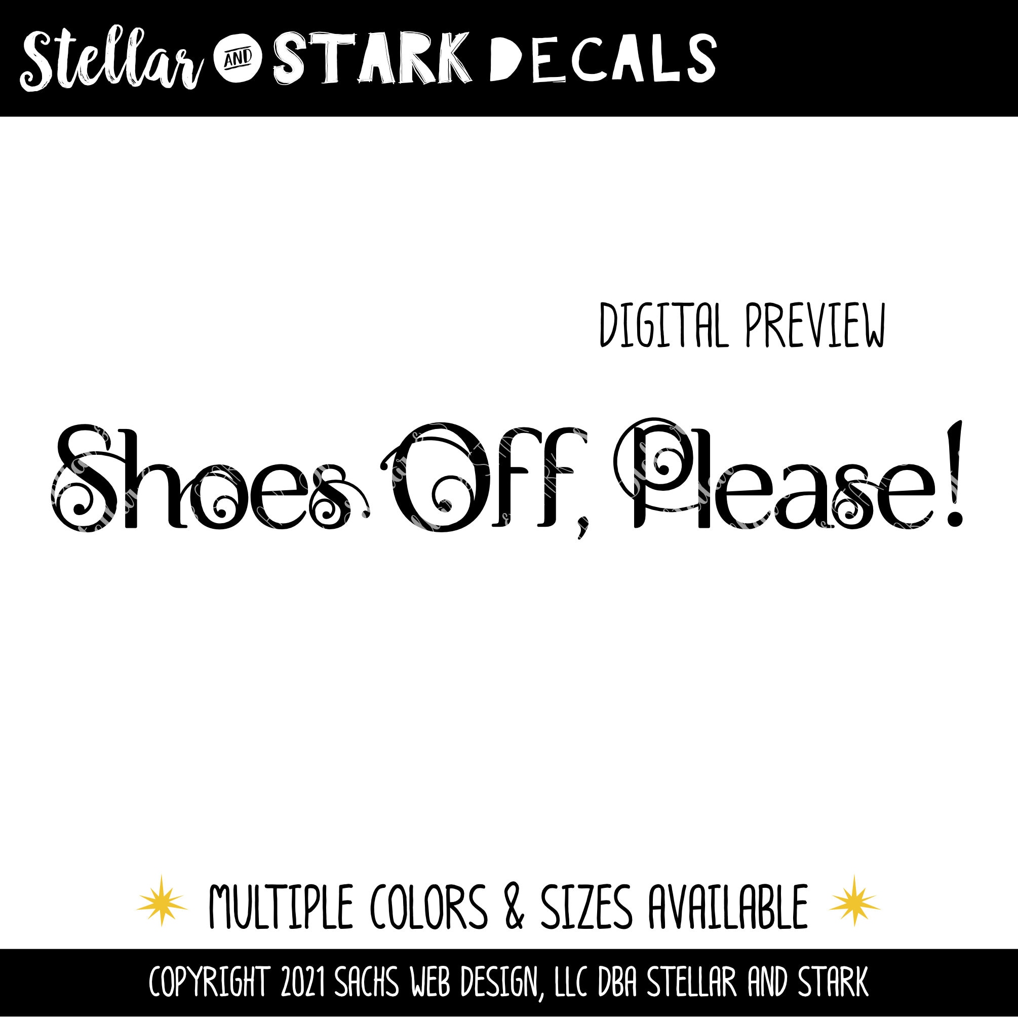 Shoes Off, Please! Vinyl Decal -shoes Off, Please! Vinyl Sticker ...