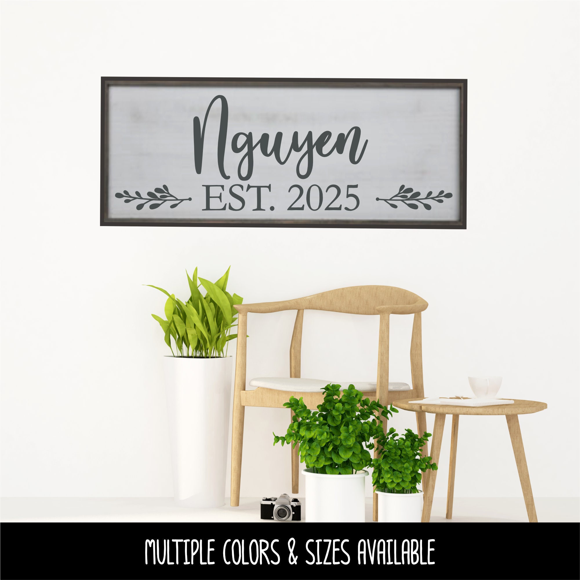 Custom Family Name Decal, Custom Name Est Year Sign, Custom Name ...