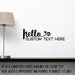 CUSTOM Hello Heart Custom Text Here Vinyl Decal Custom Hello - Etsy