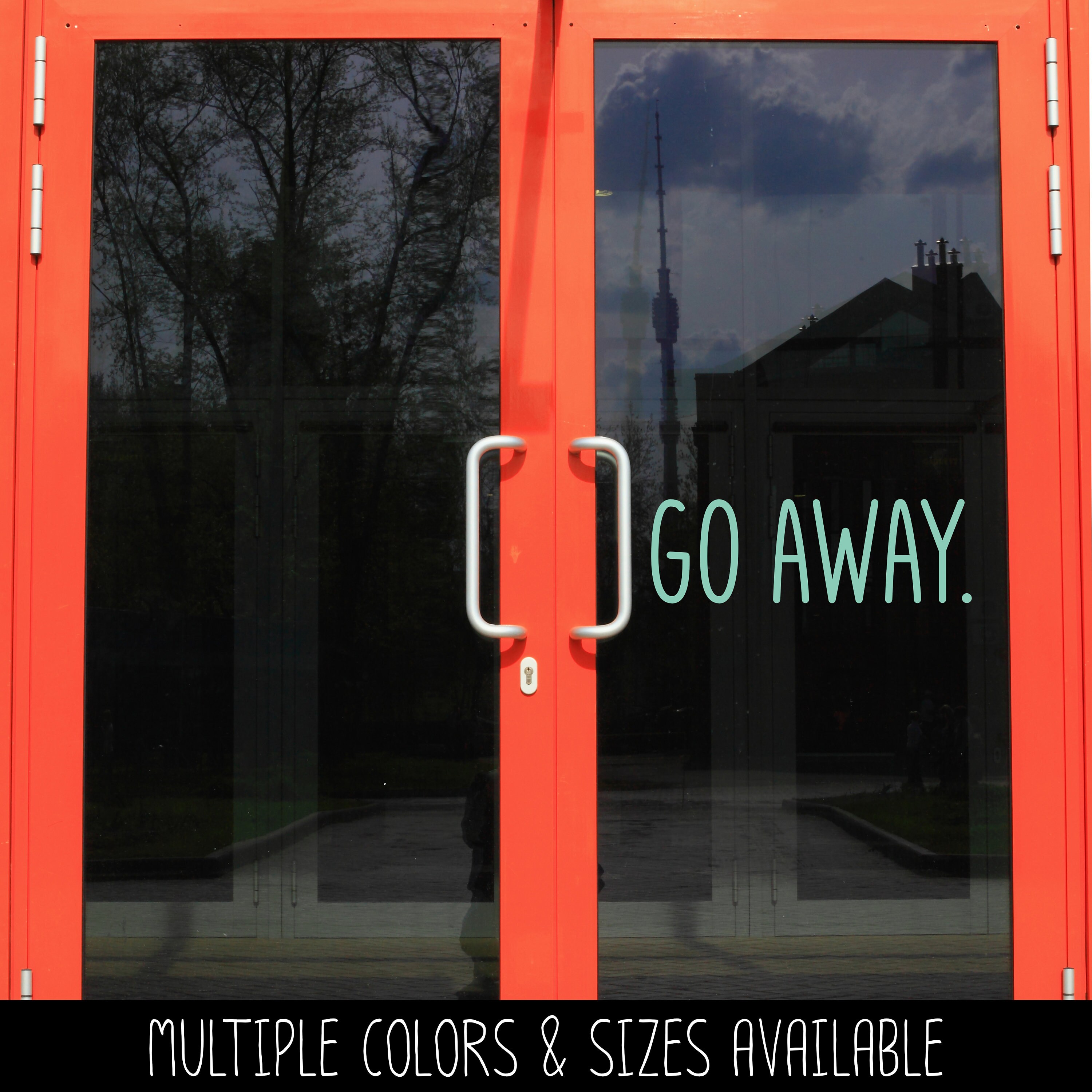 Cute Go Away Vinyl Decal Funny No Soliciting Decal Go Away | Etsy