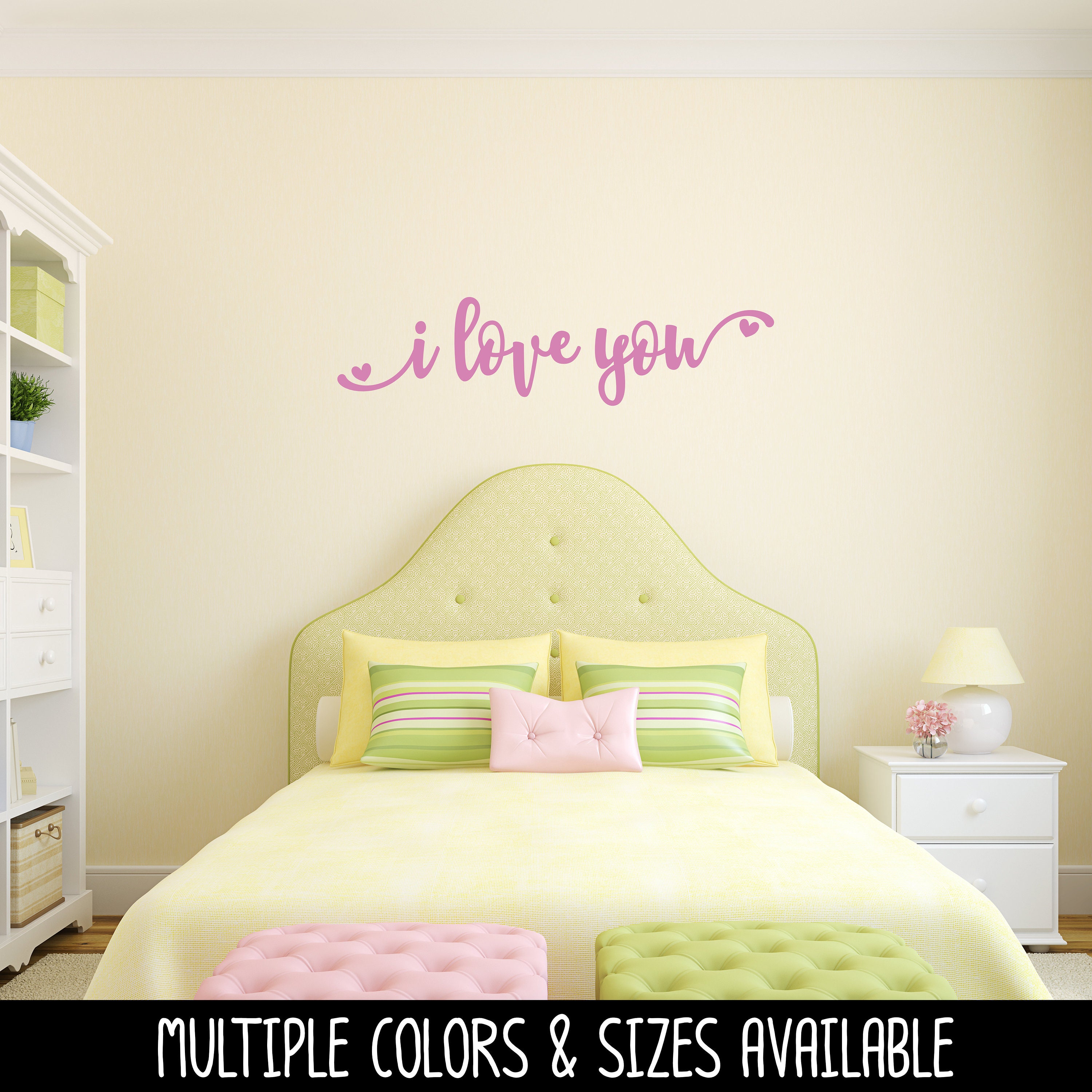 Chunky I Love You Vinyl Decal I Love You Wall Decal I Love | Etsy