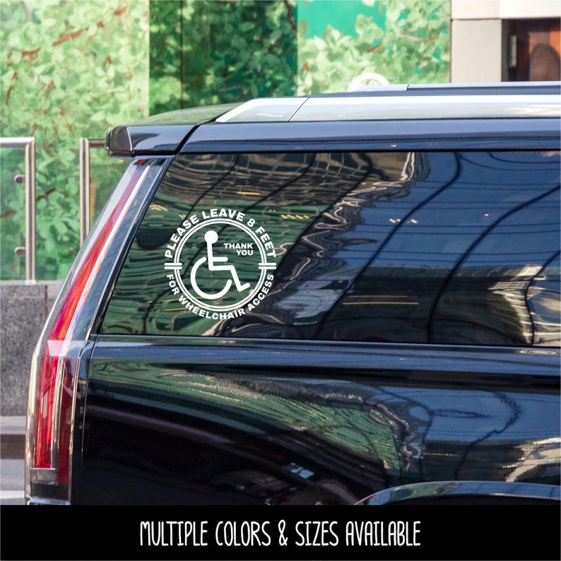 Handicap Wheelchair Ramp Access Badge Decal - Disabled Car Decal ...
