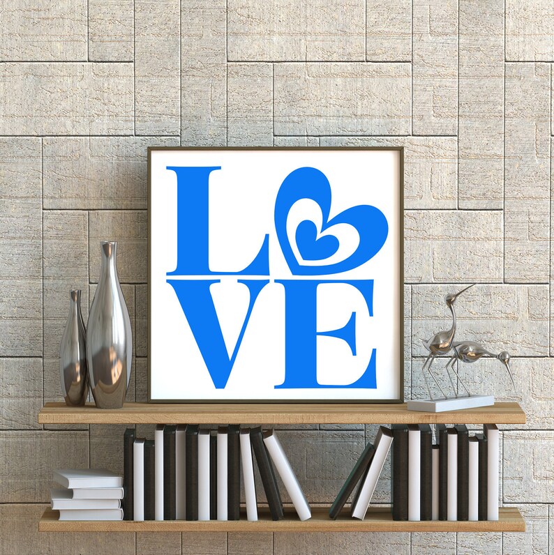 LOVE Vinyl Decal LOVE Sticker Stacked Love Vinyl Decal - Etsy