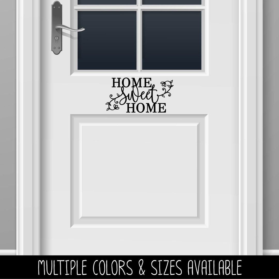 Floral Home Sweet Home Vinyl Decal - Home Sweet Home Sticker - Home ...