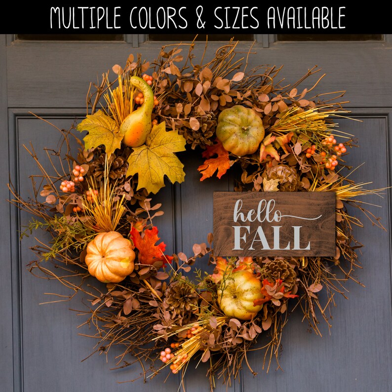 Hello Fall Cursive W/tail Vinyl Decal Hello Fall Vinyl - Etsy