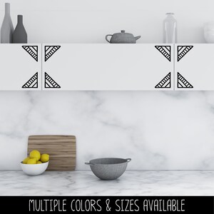 Decorative Striped Corner Vinyl Decal - Set of 4 Corners - Decorative ...