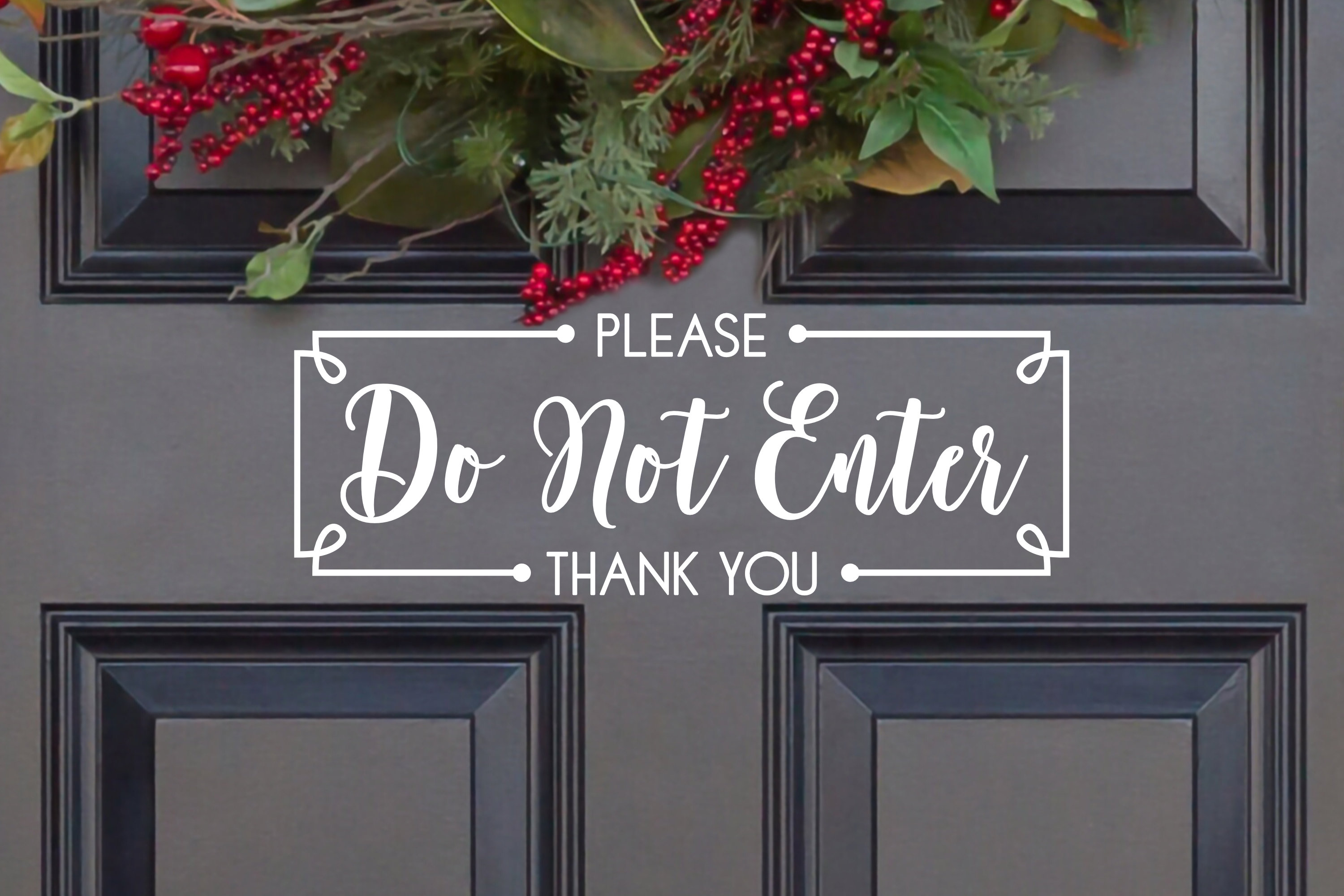 Framed Do Not Enter Please & Thank You Vinyl Decal Please and - Etsy España