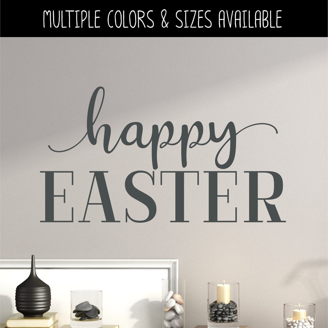 Happy Easter Decal - Happy Easter Sticker - Easter Decal - Easter ...