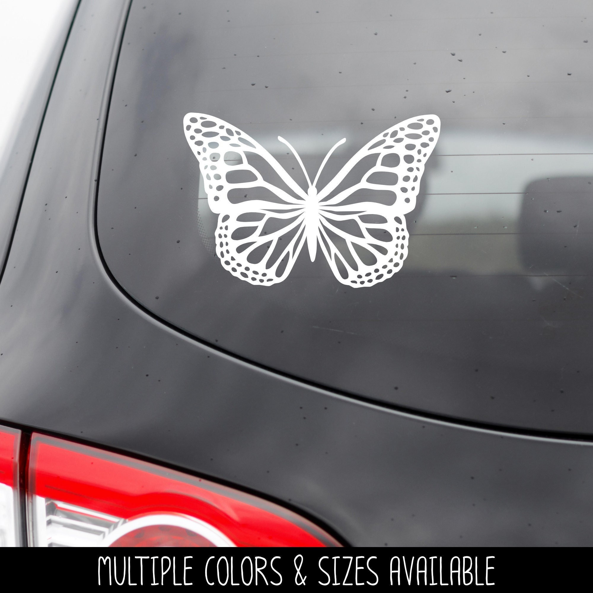 Cat Bumper Stickers Set Of 4 Purple Butterfly Vinyl Decals - Car, Bike ...