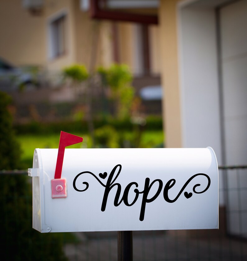 Hope Cursive Heart Vinyl Decal - Hope Car Decal - Hope Sticker - Hope ...