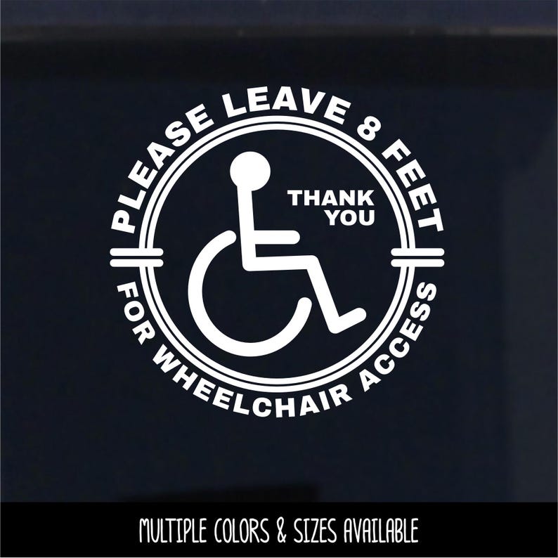 Handicap Wheelchair Ramp Access Badge Decal - Disabled Car Decal ...