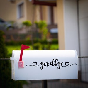 Goodbye Heart Vinyl Decal - Goodbye Heart Sticker - Goodbye Door Decal ...