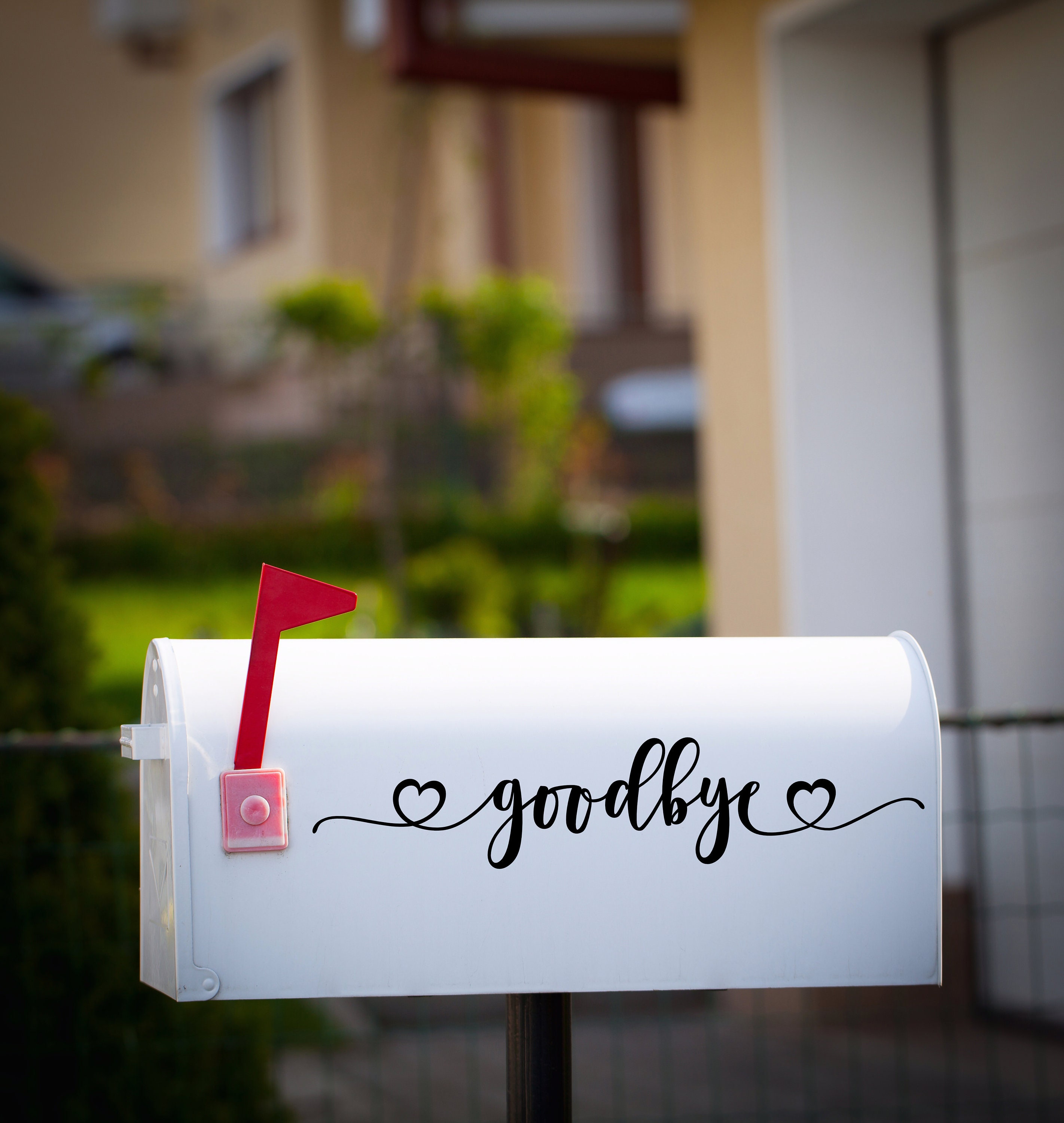 Goodbye Heart Vinyl Decal - Goodbye Heart Sticker - Goodbye Door Decal ...