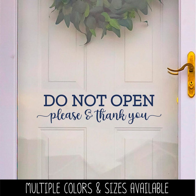 Do Not Open Please & Thank You Decal - Do Not Open Sticker - Do Not ...