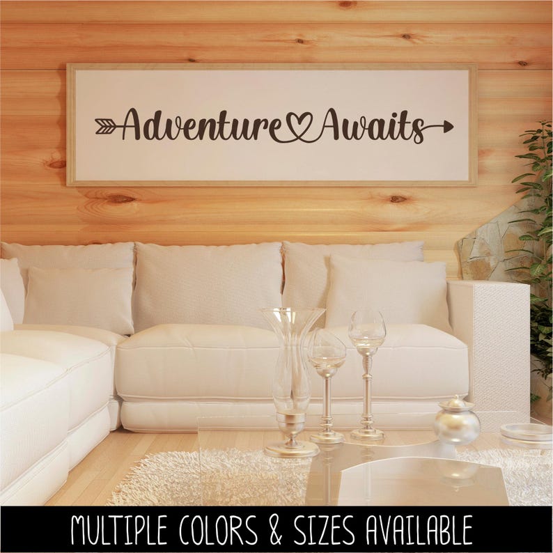 Adventure Awaits With Heart Vinyl Decal Sticker for Camper, RV, Car ...