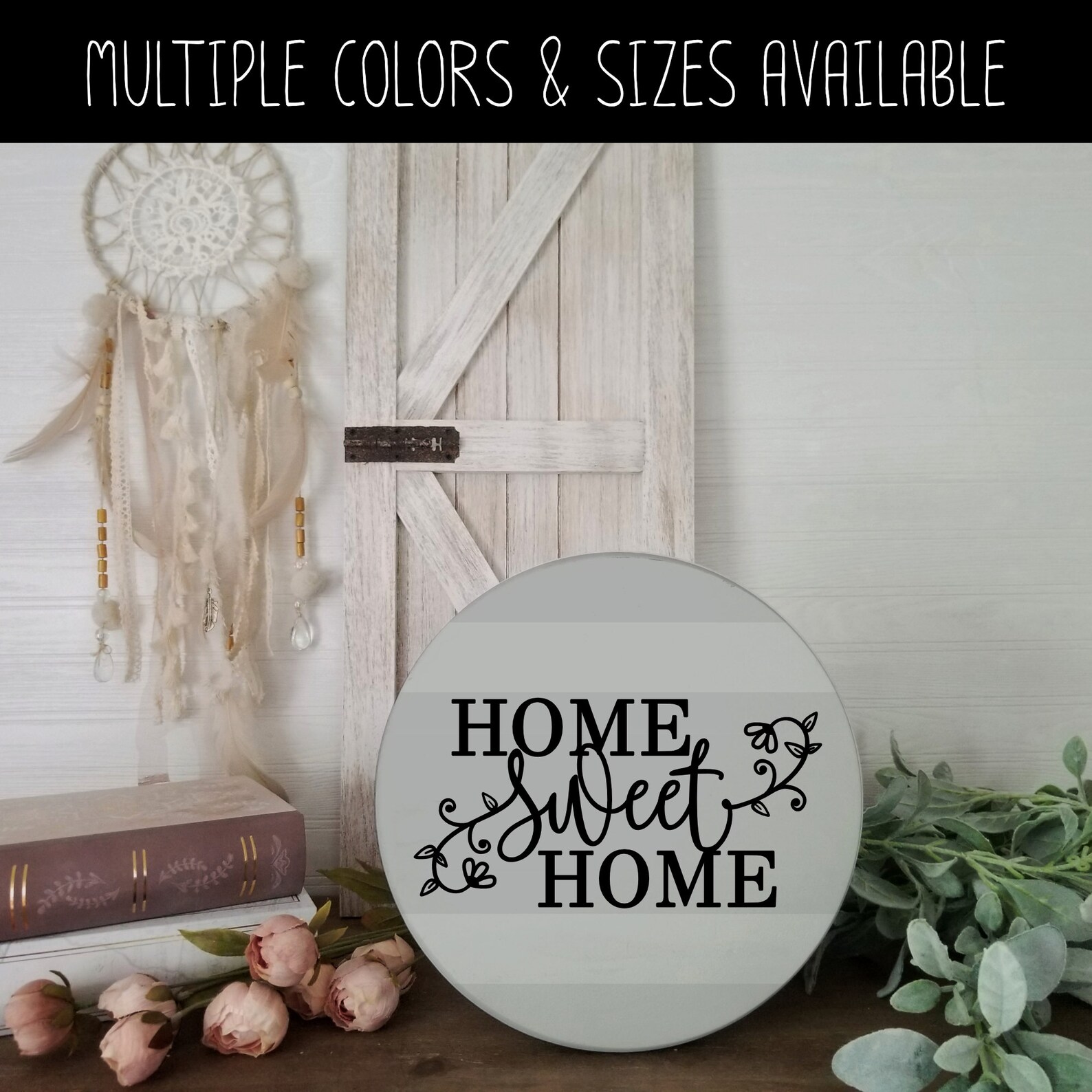 Floral Home Sweet Home Vinyl Decal - Home Sweet Home Sticker - Home ...