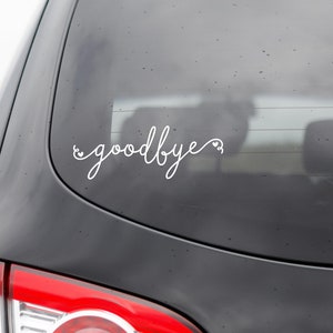 Cursive Goodbye Heart Decal Goodbye Heart Sticker Goodbye - Etsy