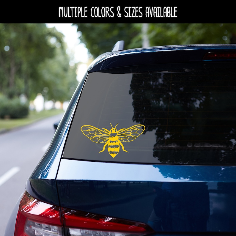 Honey Bee Vinyl Decal Honey Bee Decal Honey Bee Car Decal - Etsy