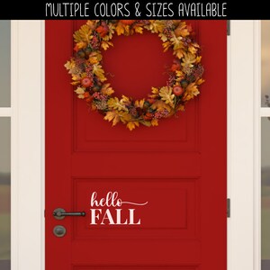 Hello Fall Cursive W/tail Vinyl Decal - Hello Fall Vinyl Sticker ...