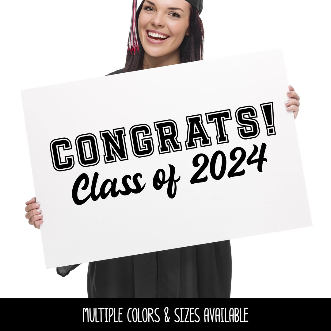 Congrats Class of 2024 Decal Grad 2024 Graduation Announcement Decal ...