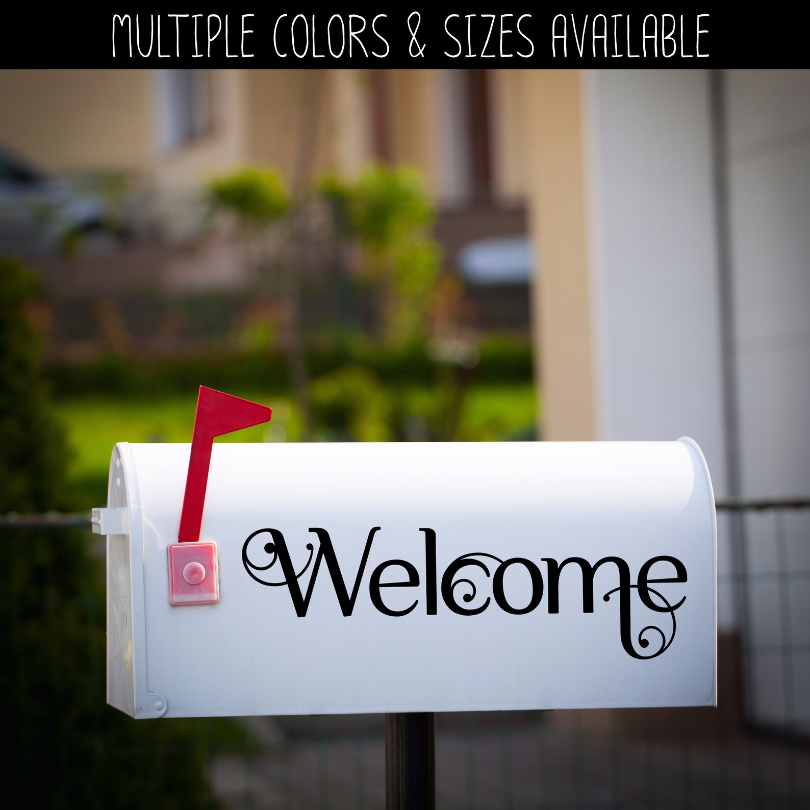 Scrolling Welcome Vinyl Decal - Welcome Vinyl Sticker - Welcome Door ...
