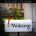 Scrolling Welcome Vinyl Decal Welcome Vinyl Sticker Welcome Door Decal ...