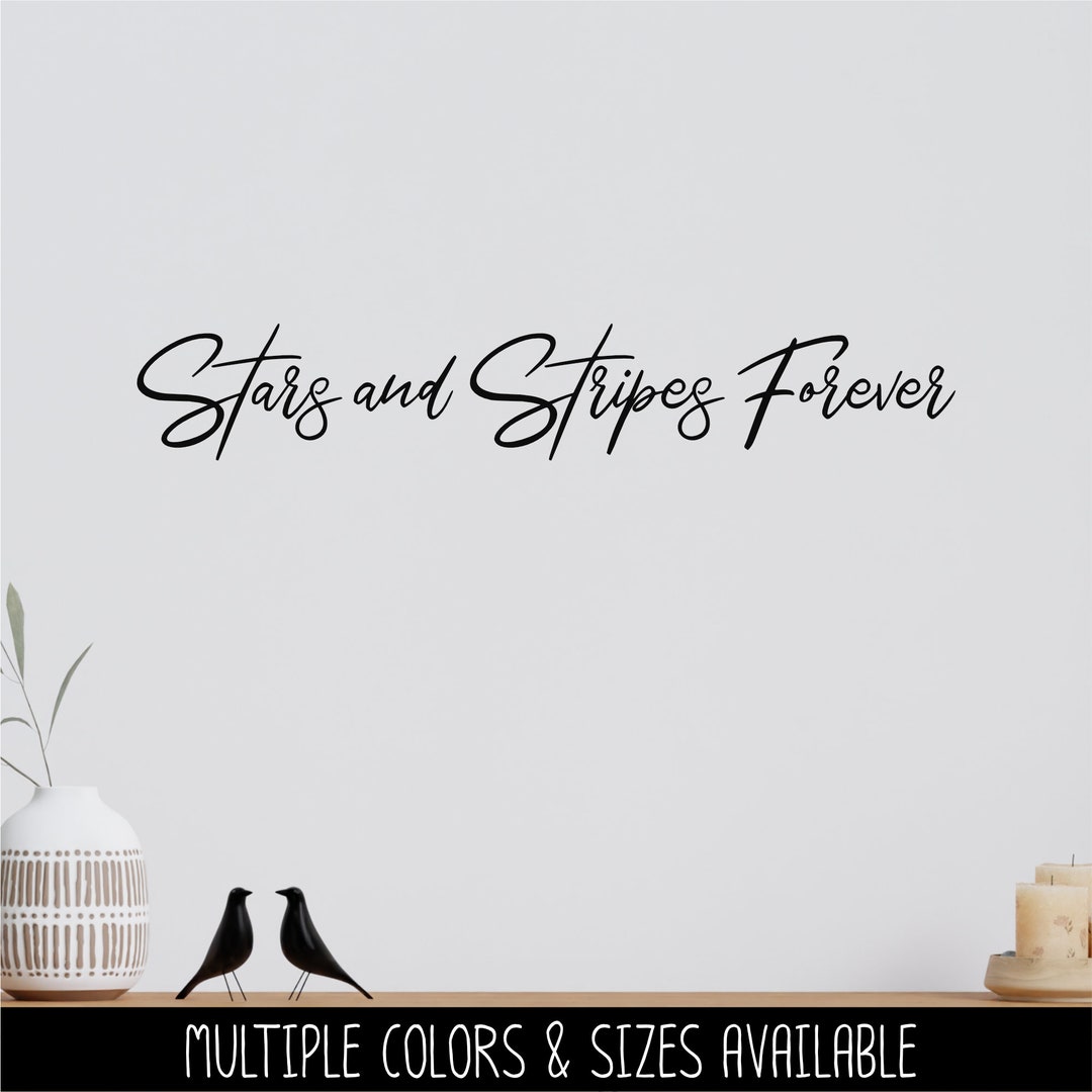 Modern Stars and Stripes Decal, 4th of July, Patriotic Sign, America ...