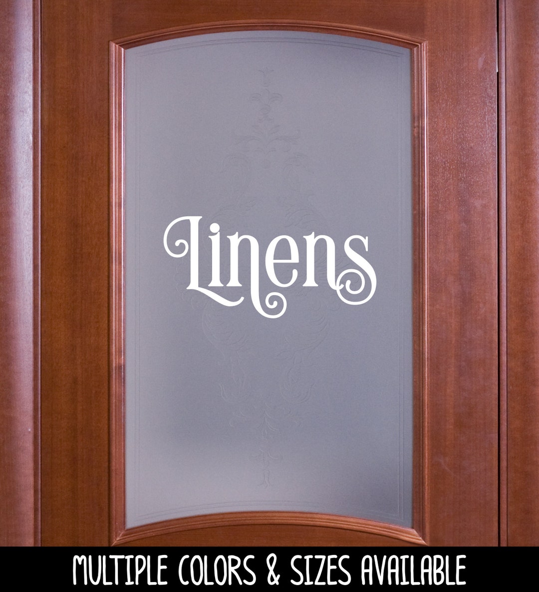 Linens Decal Linens Sticker Linens Closet Door Label Linens Closet Door ...