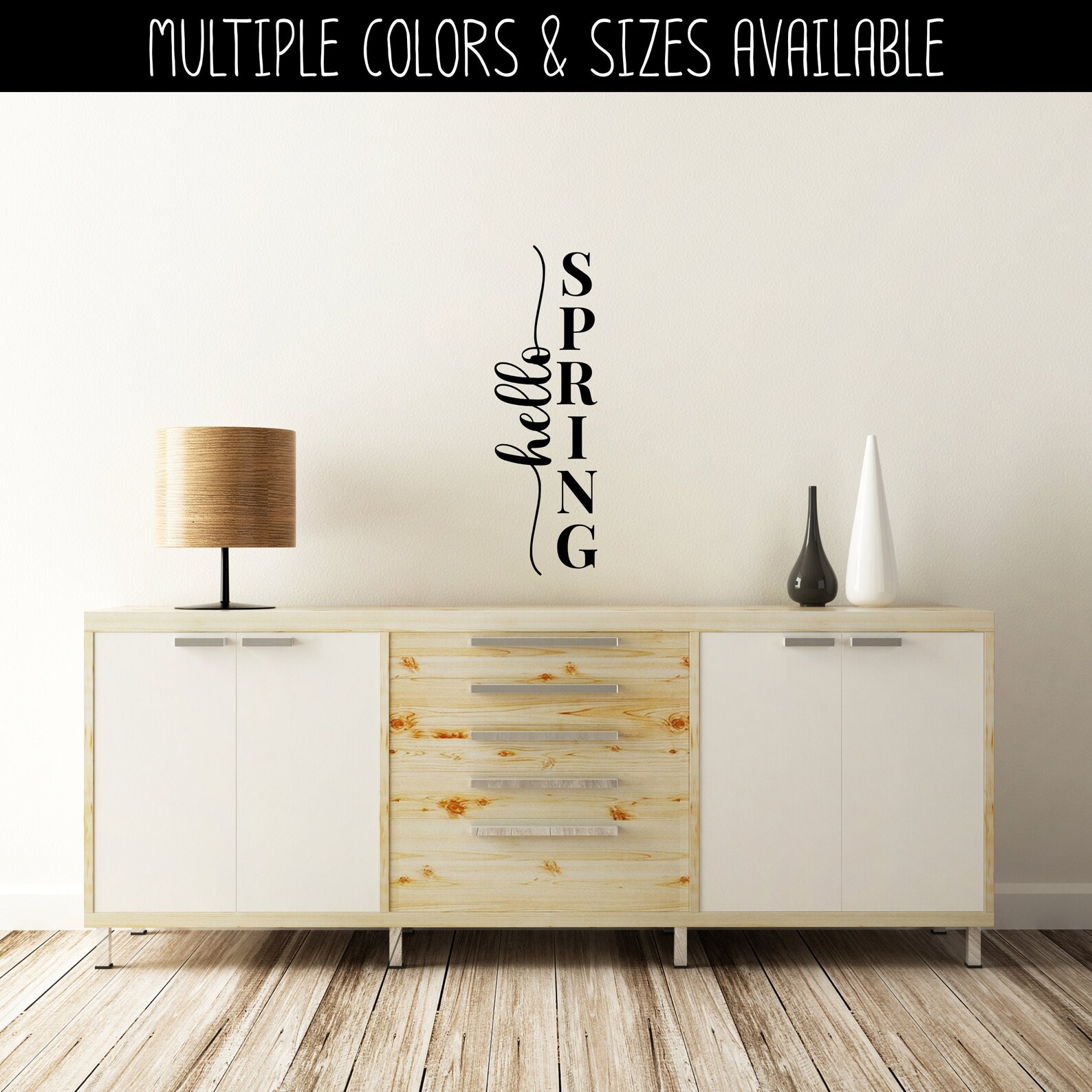Elegant Vertical Hello Spring Vinyl Decal Vertical Hello - Etsy