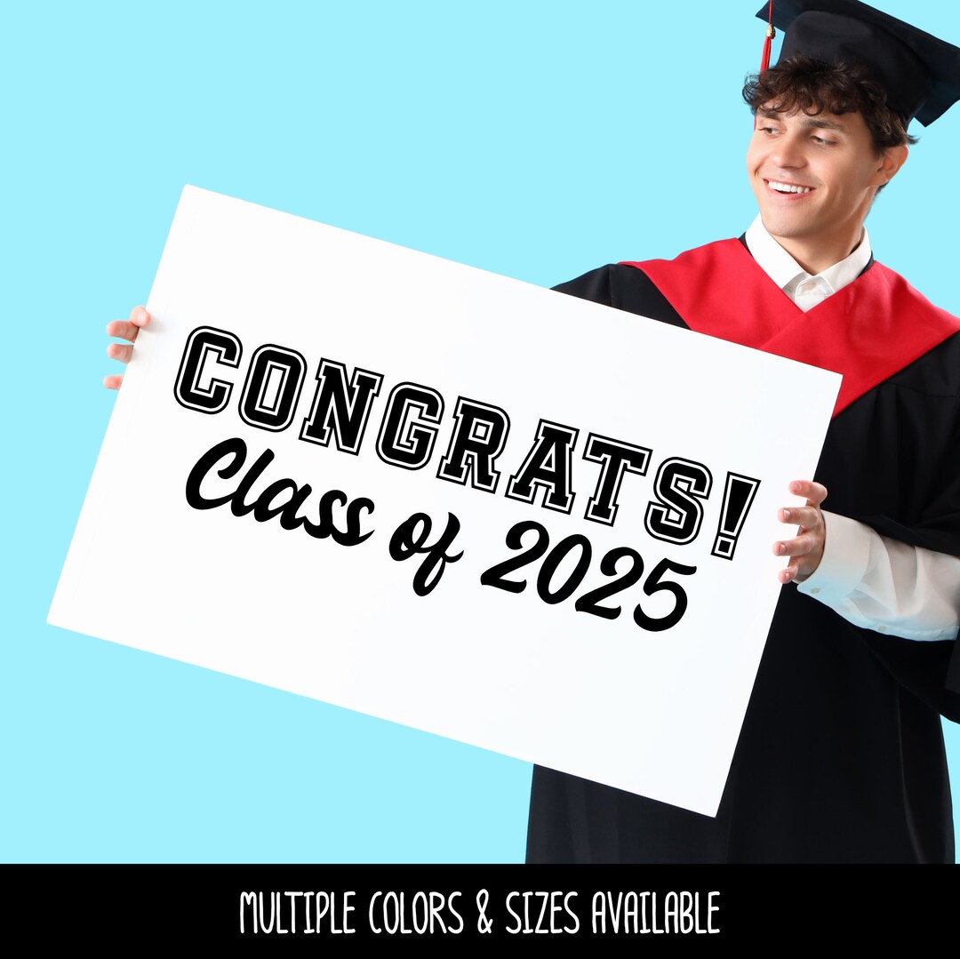 Congrats Class of 2025 Decal - Grad 2025 - Graduation Announcement ...