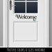 Scrolling Welcome Vinyl Decal Welcome Vinyl Sticker Welcome Door Decal ...