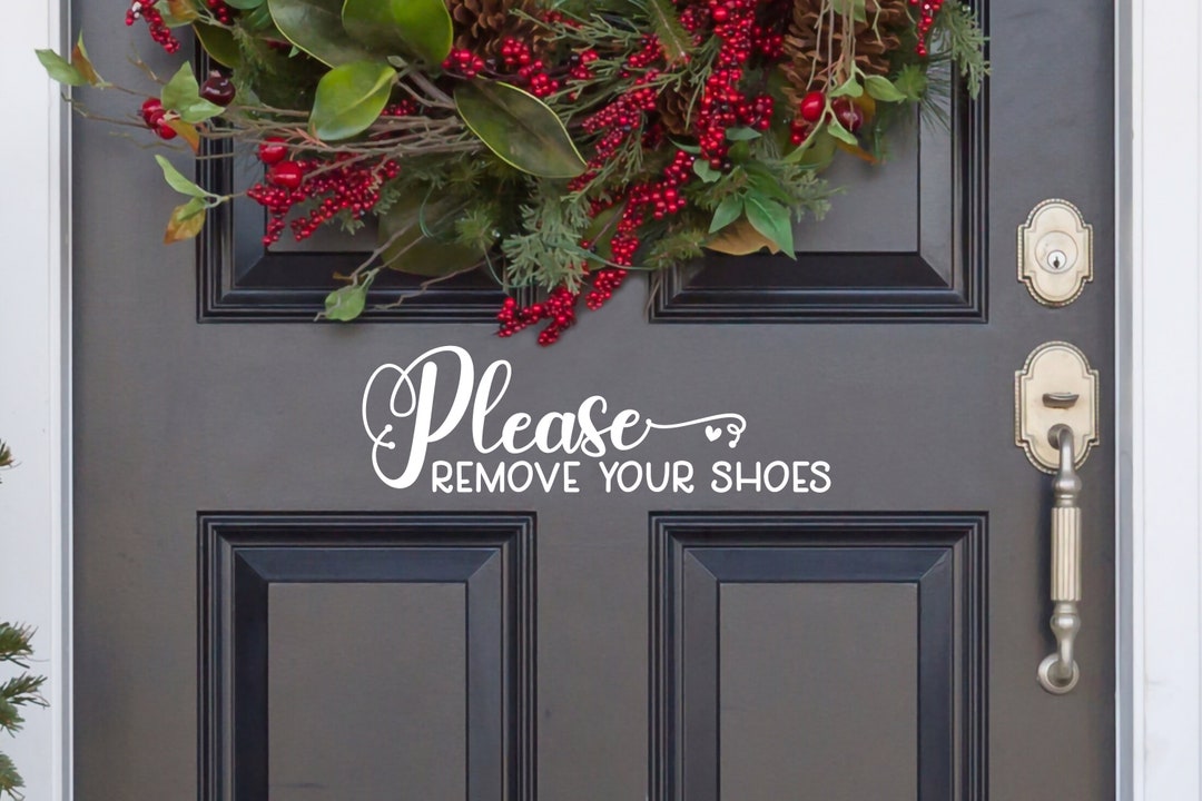 Please Remove Your Shoes Vinyl Decal remove Your Shoes Vinyl Sticker ...