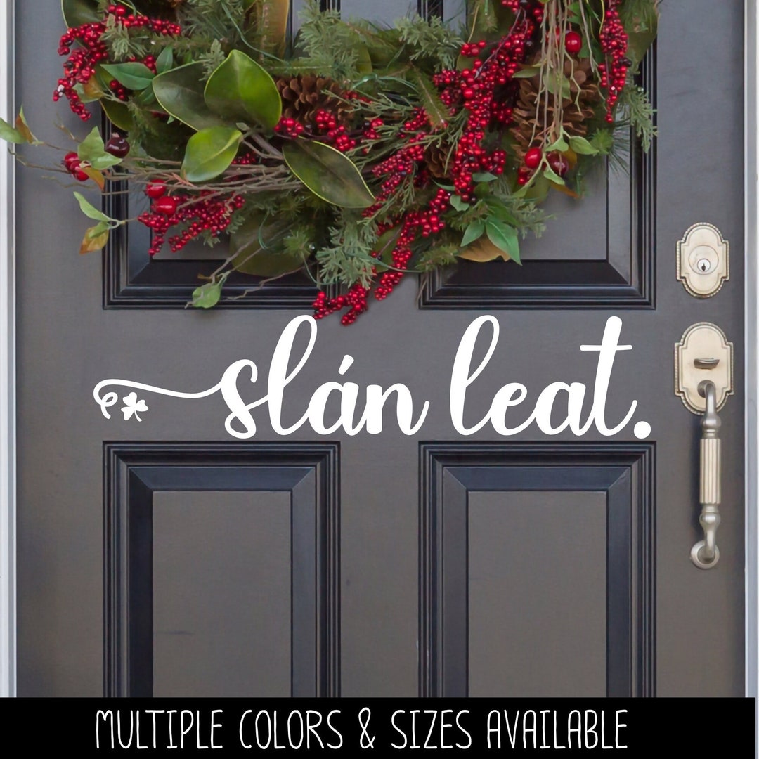 Slan Leat Irish Goodbye Cursive Vinyl Decal Irish Goodbye - Etsy