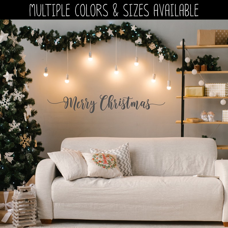 Cursive Merry Christmas Vinyl Decal - Cursive Merry Christmas Vinyl ...
