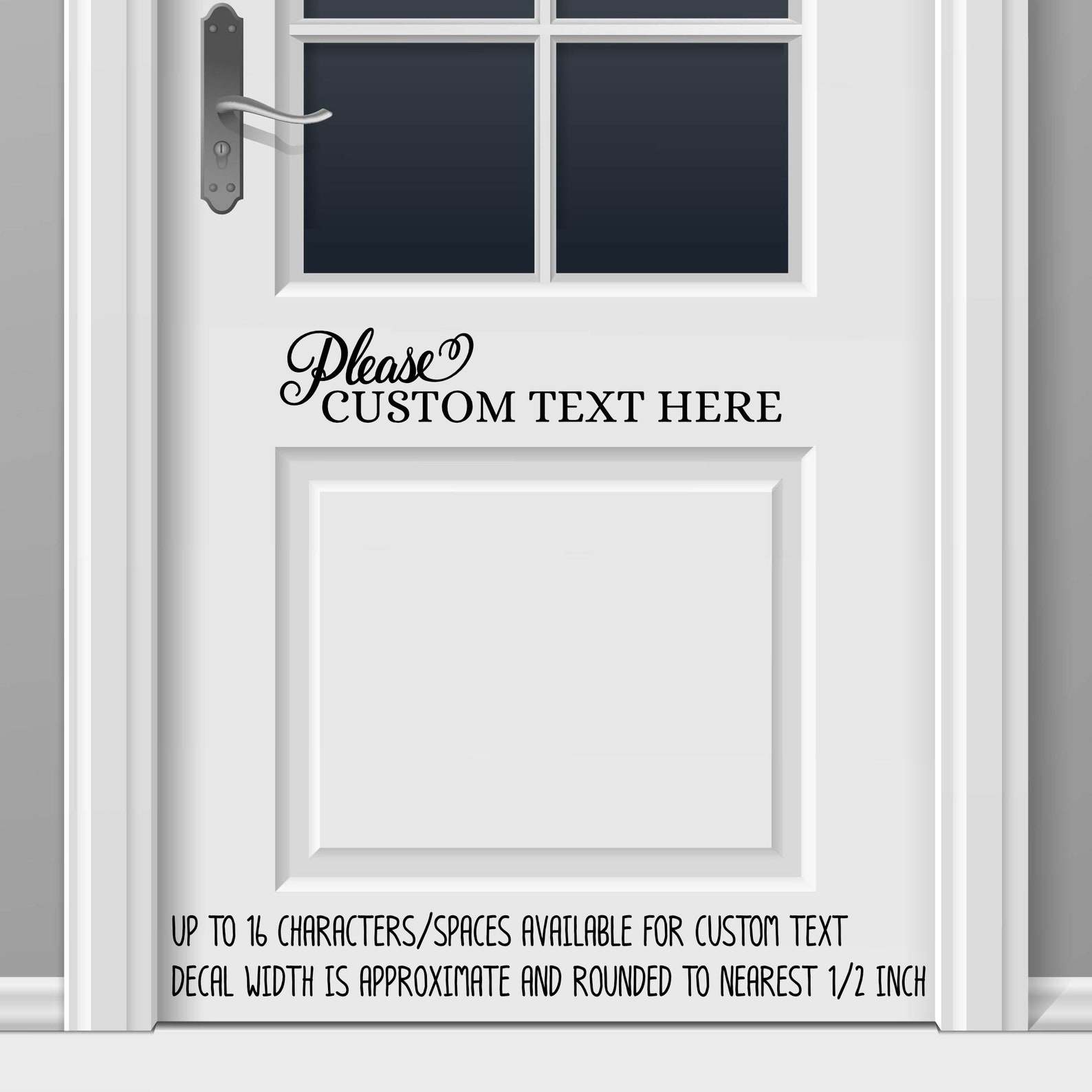 CUSTOM Elegant Please Custom Text Here Vinyl Decal custom | Etsy