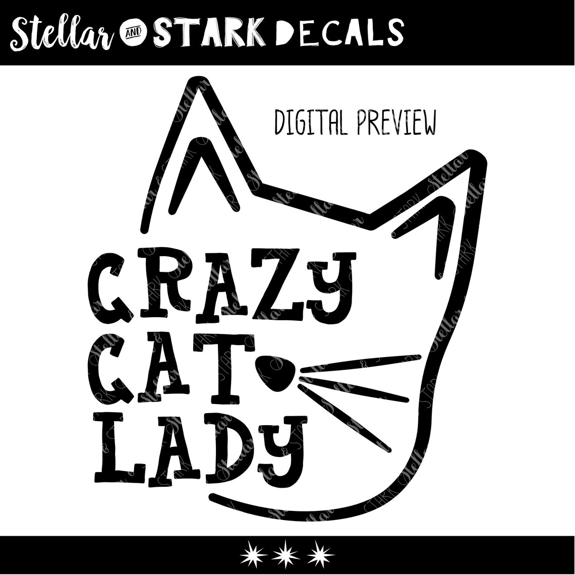 Crazy Cat Lady Vinyl Decal Cat Decal Crazy Cat Lady Car | Etsy