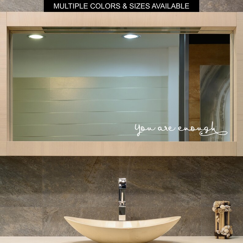 Cursive You Are Enough Vinyl Decal You Are Enough Vinyl - Etsy