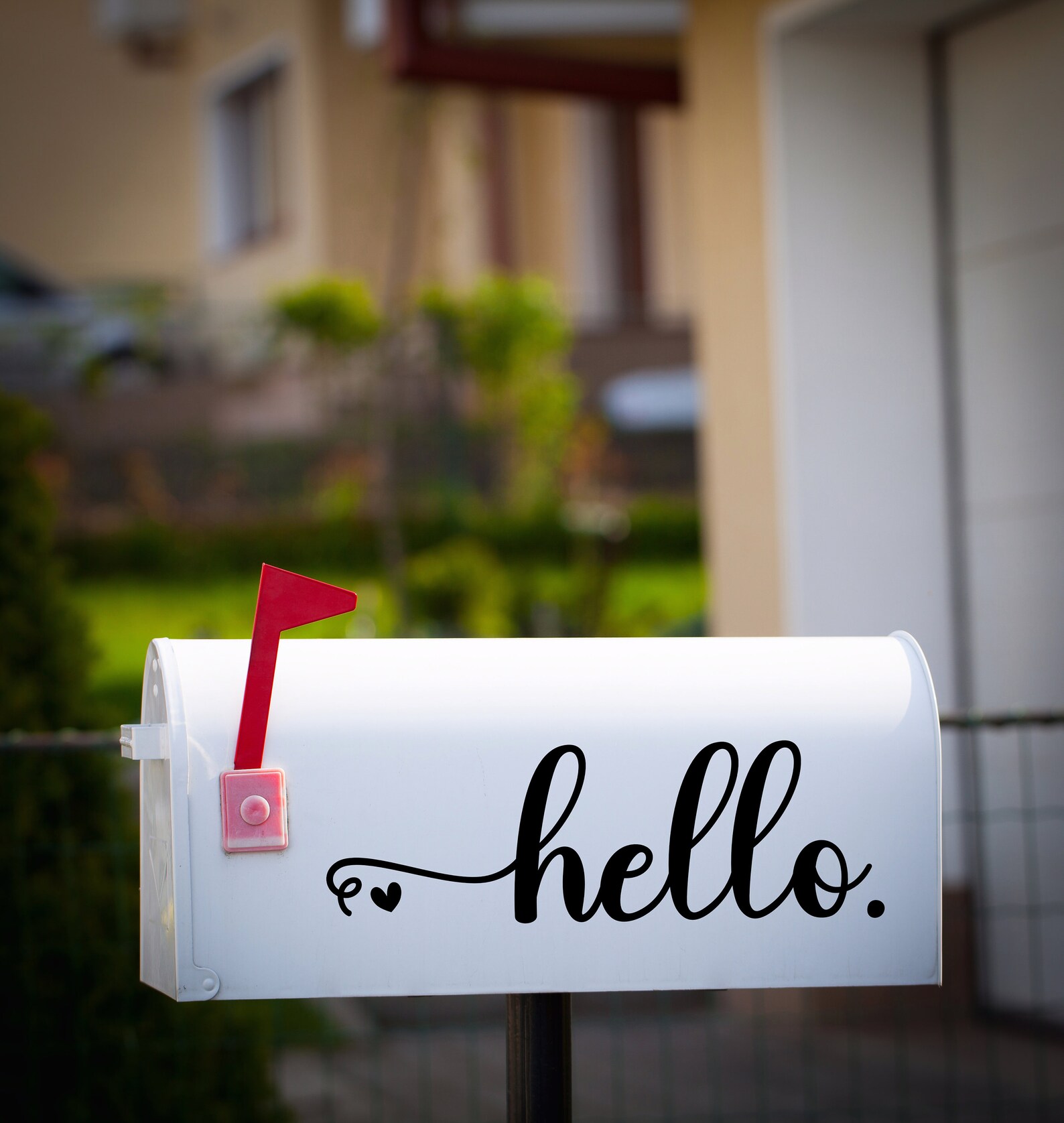 Cursive Hello Heart Vinyl Decal Hello Vinyl Sticker Hello - Etsy