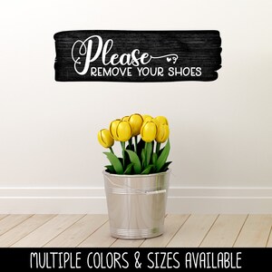Please Remove Your Shoes Vinyl Decal -remove Your Shoes Vinyl Sticker ...