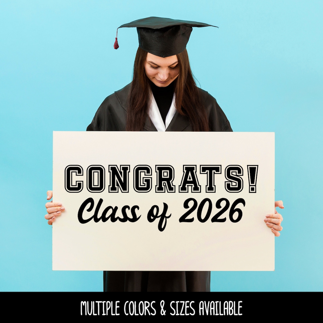 Congrats Class of 2026 Decal - Grad 2026 - Graduation Announcement ...