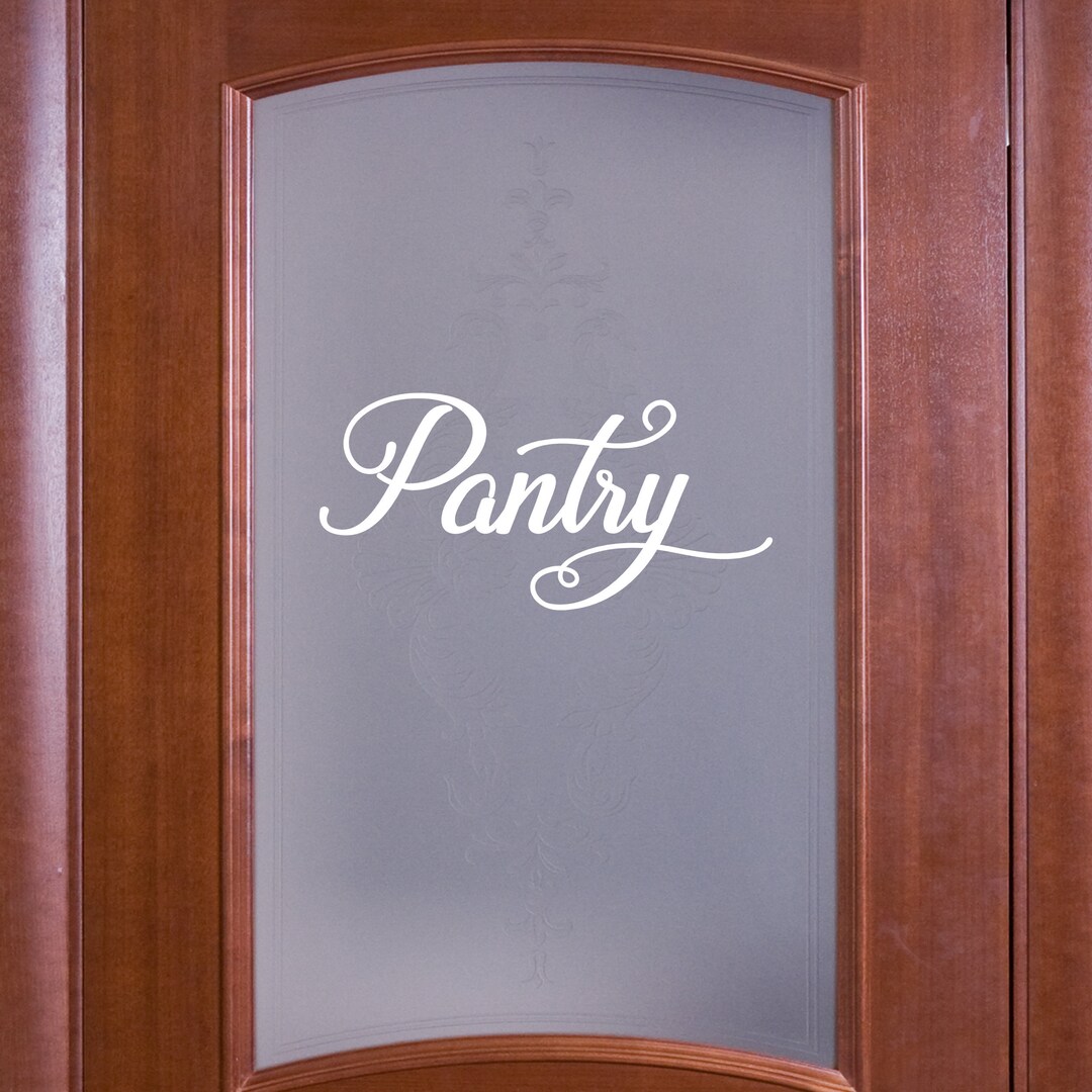 Antique Script Kitchen Pantry Decal - Kitchen Pantry Sticker - Food ...