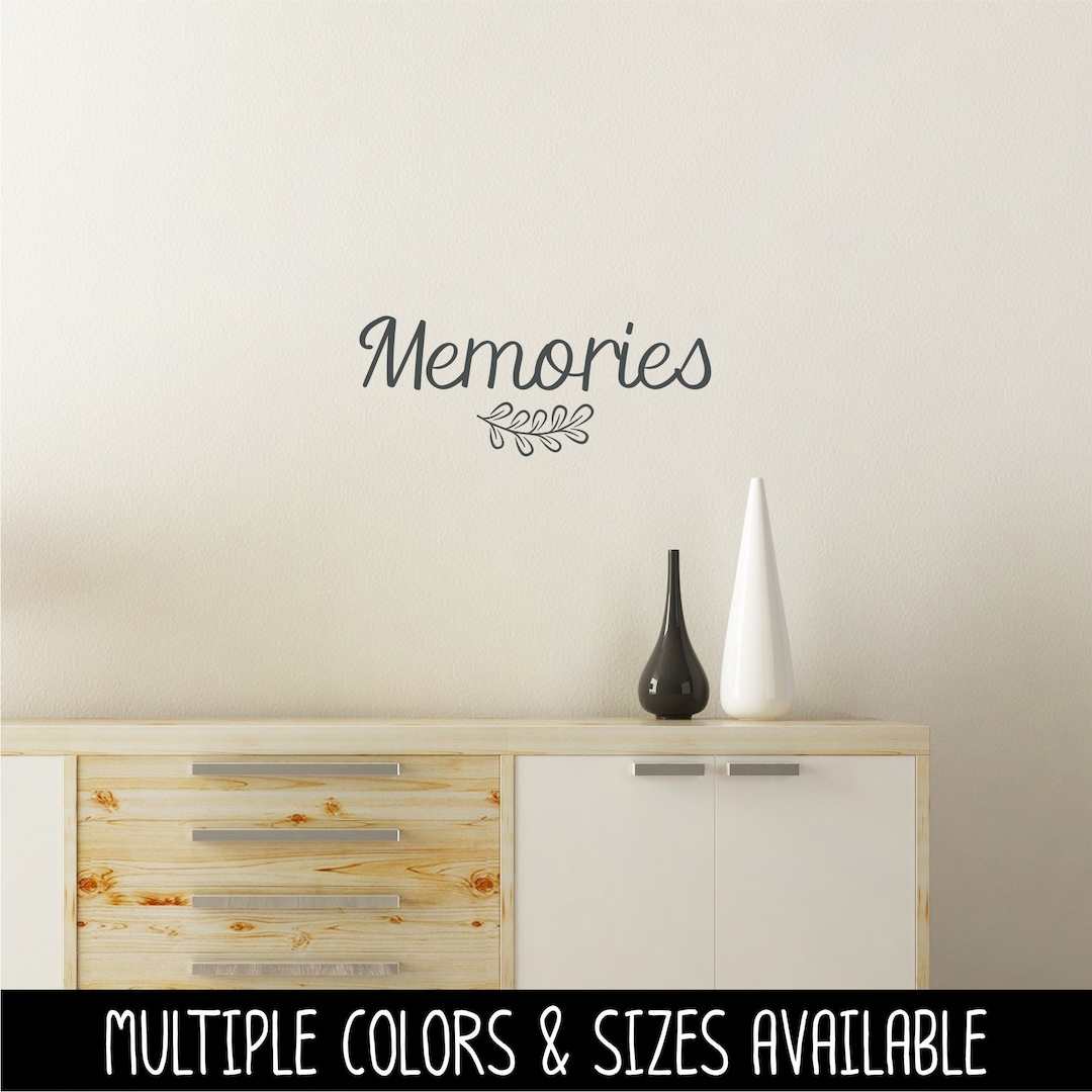 Memories Vinyl Decal -memories Vinyl Sticker - Memories Wall Decal ...
