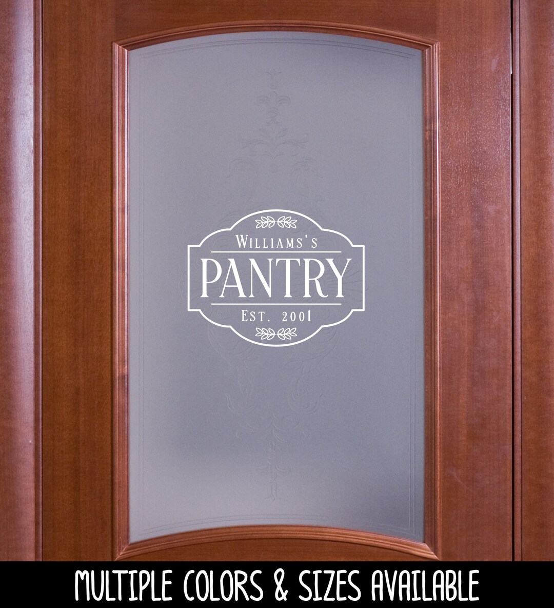 Custom Pantry Decal - Custom Pantry Sticker - Customizable Pantry Door ...