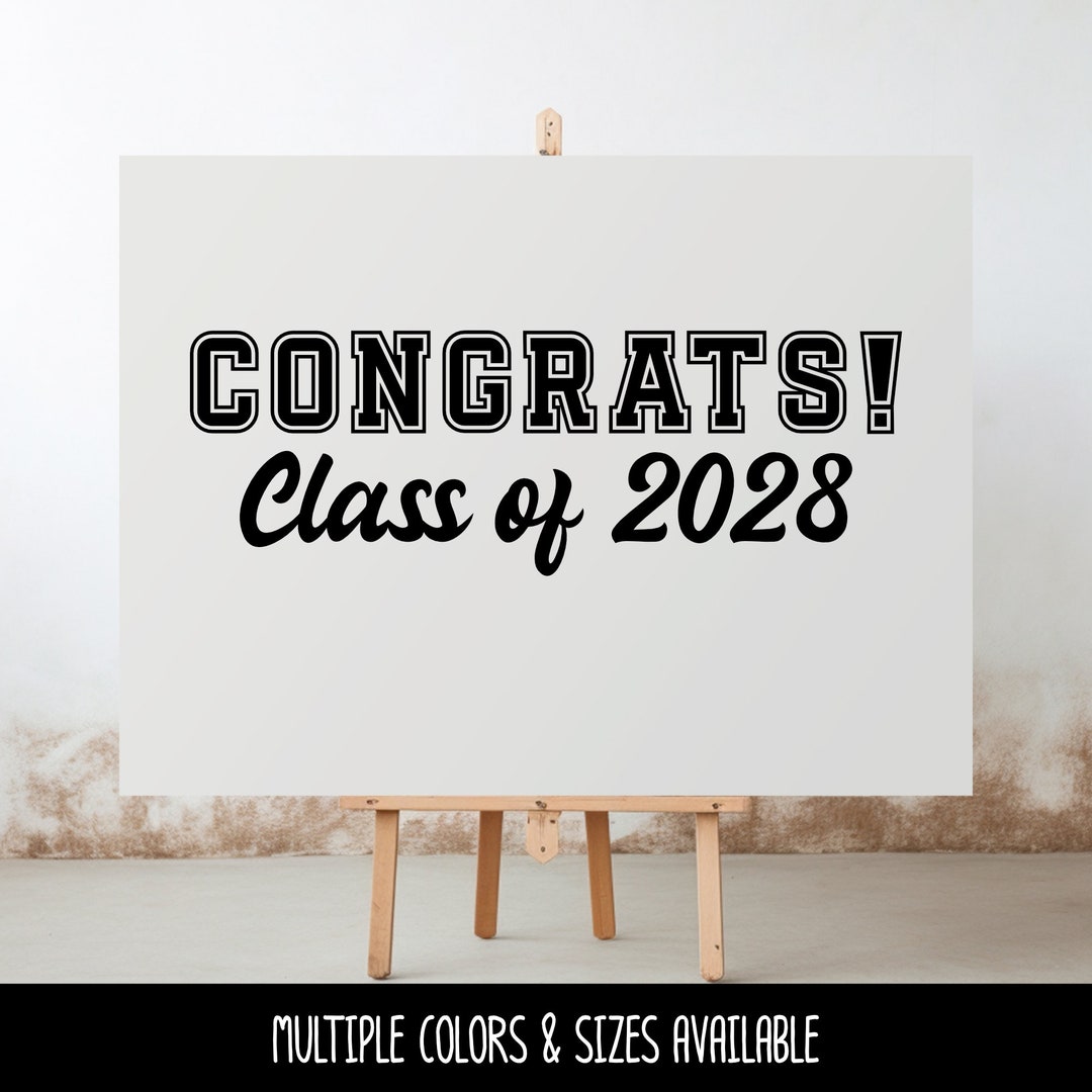 Congrats Class of 2028 Decal - Grad 2028 - Graduation Announcement ...