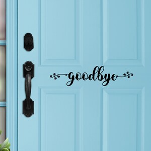 Scroll Vine Goodbye Heart Decal - Goodbye Sticker - Goodbye Front Door ...