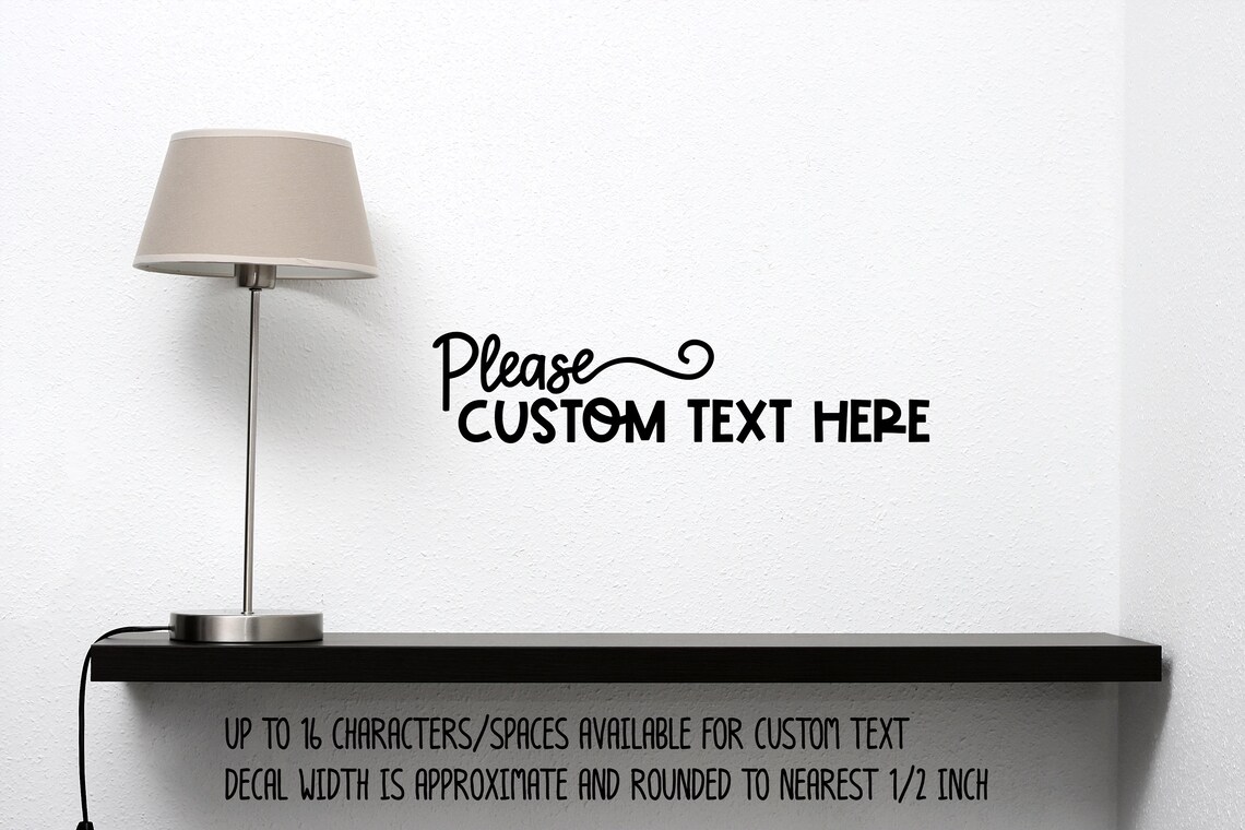 CUSTOM Funky Please Custom Text Here Vinyl Decal -custom Please and ...