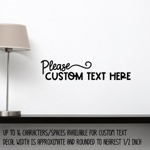 CUSTOM Funky Please Custom Text Here Vinyl Decal -custom Please and ...