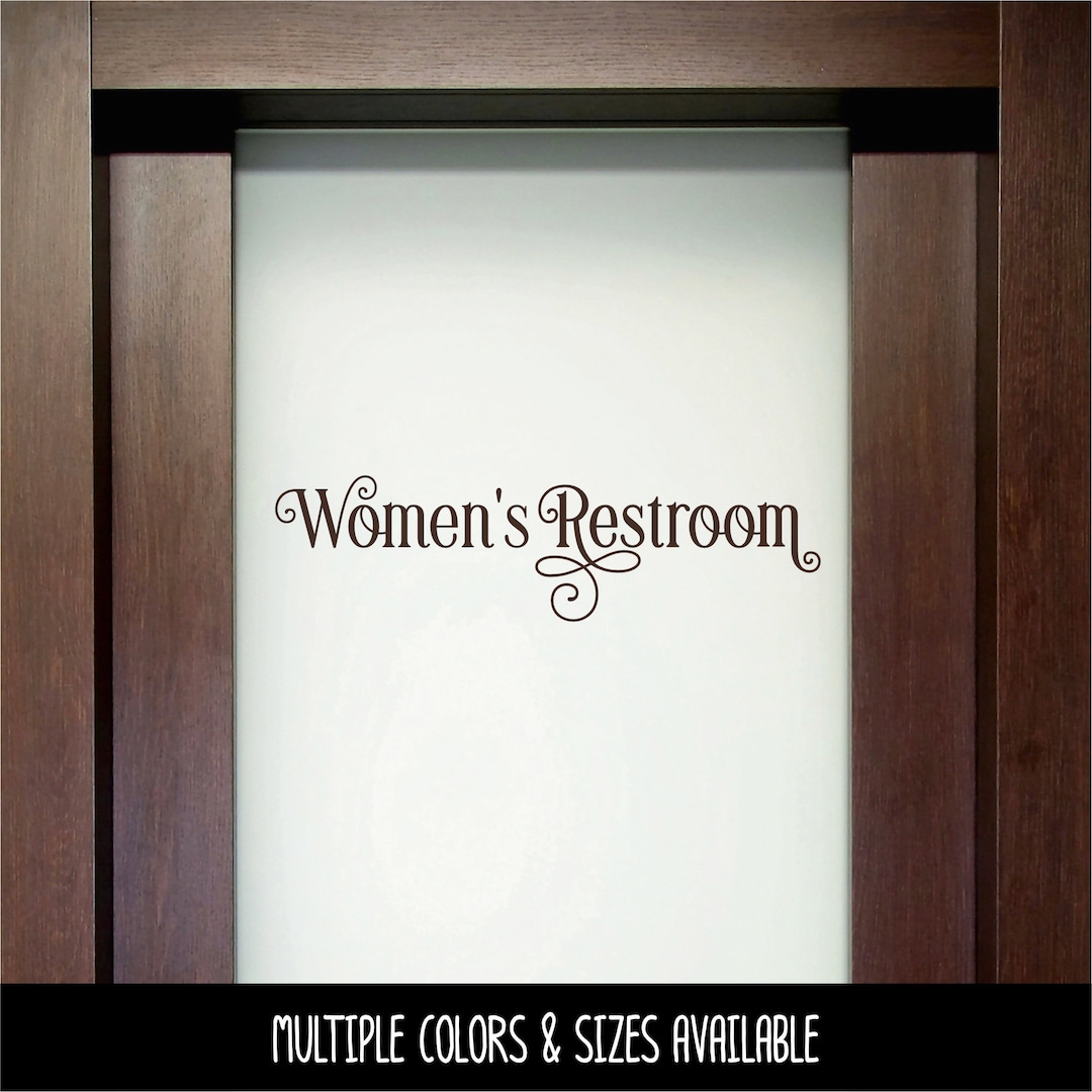 Ornamental Women's Restroom Decal - Women's Restroom Sticker - Women's ...